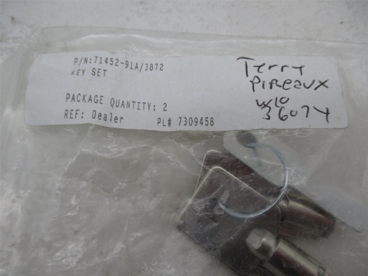 Harley Davidson Genuine Nos Ignition Key Set 71452 91a Code 3872 Rusty Dusty Parts