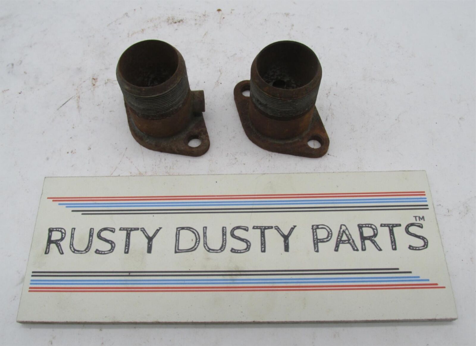 Pair of Vintage Triumph Pre-unit Intake Manifolds T120 – Rusty Dusty Parts