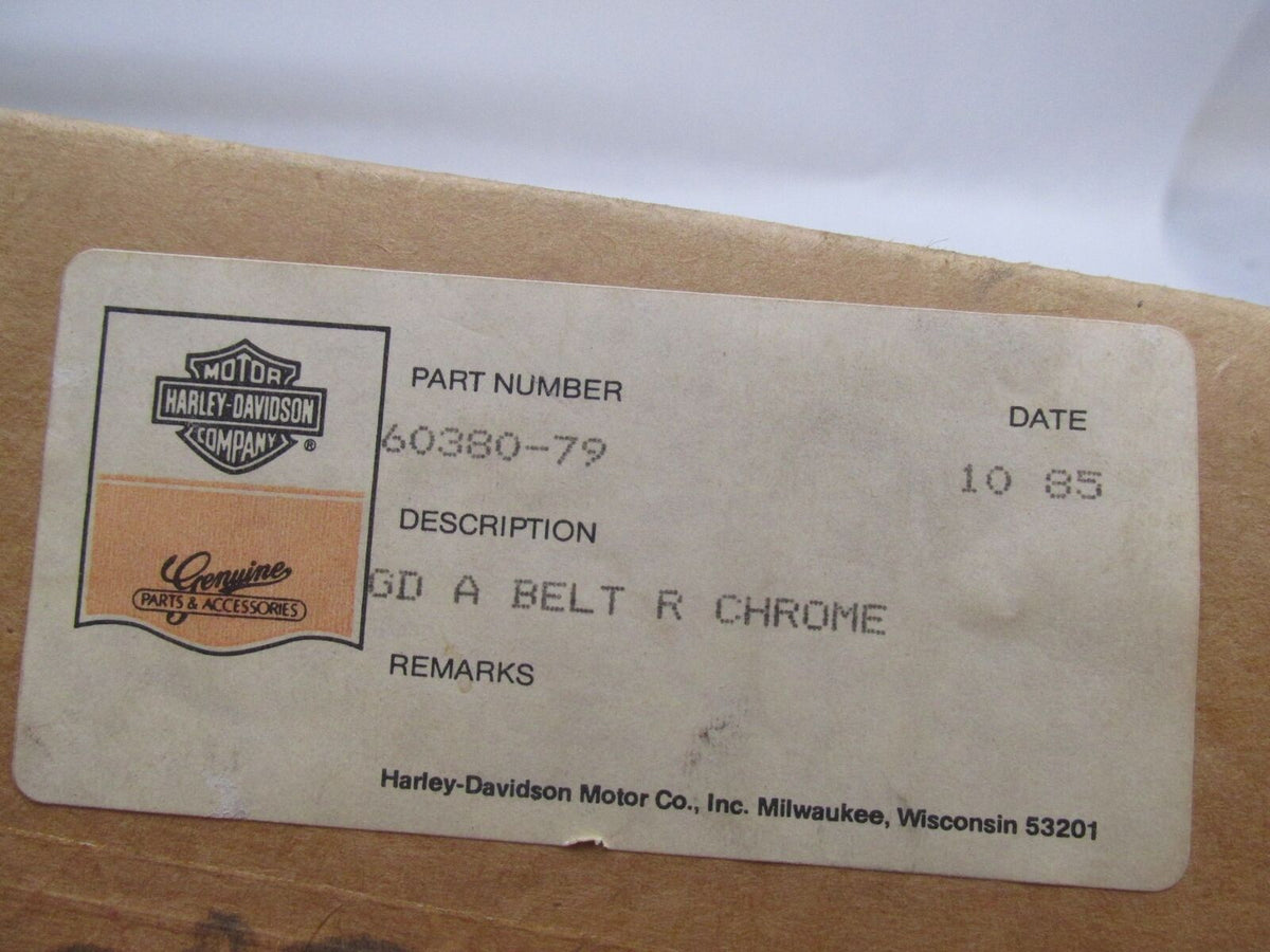 Harley Davidson Genuine NOS Chrome Rear Belt Guard FXWG Shovelhead 603 ...