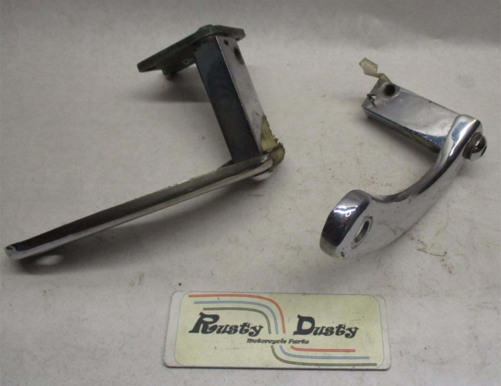 Pair of Harley Davidson Big Twin Chrome Foot Peg Mounting Bracket Exte ...