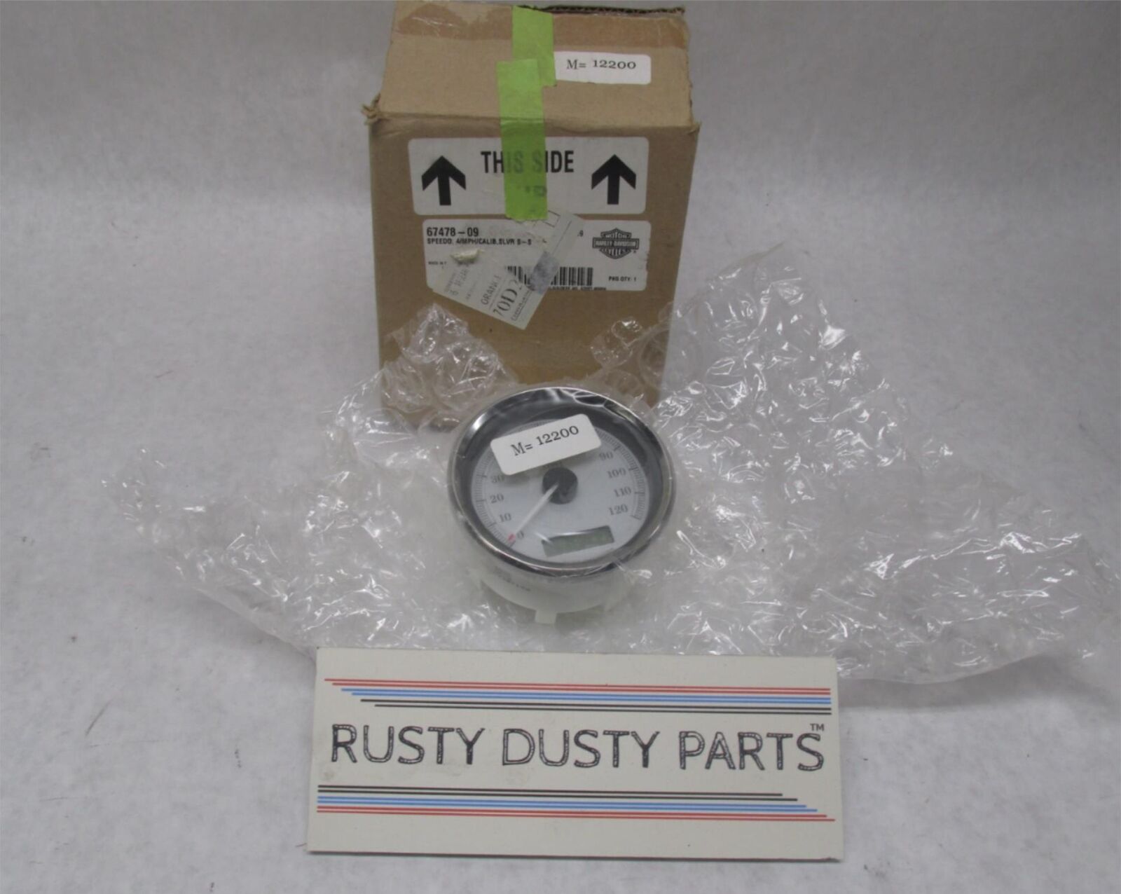 Harley Davidson Genuine NOS Speedo Speedometer Gauge FXD Silver Face 6 ...