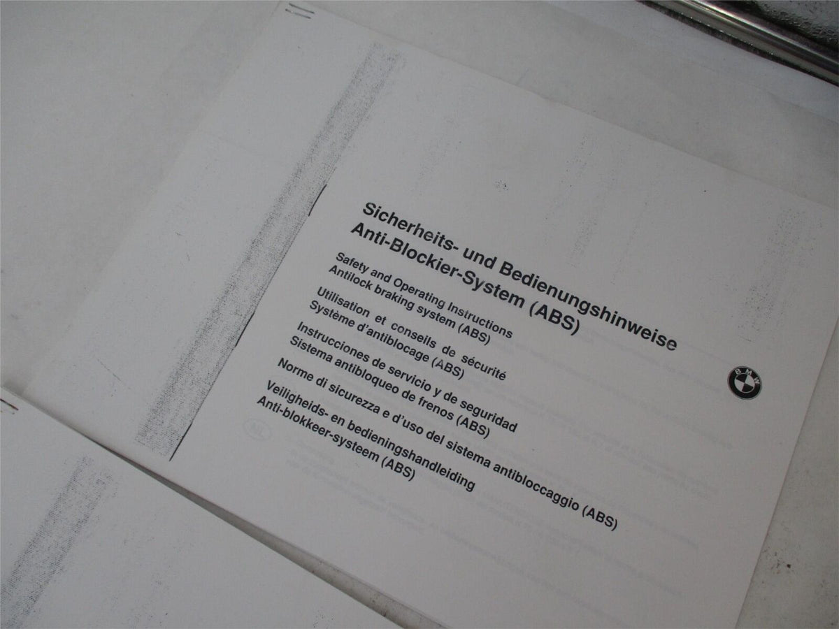 Photocopied BMW Motorcycle ABS Rider's Manual Supplement| Rusty Dusty Parts