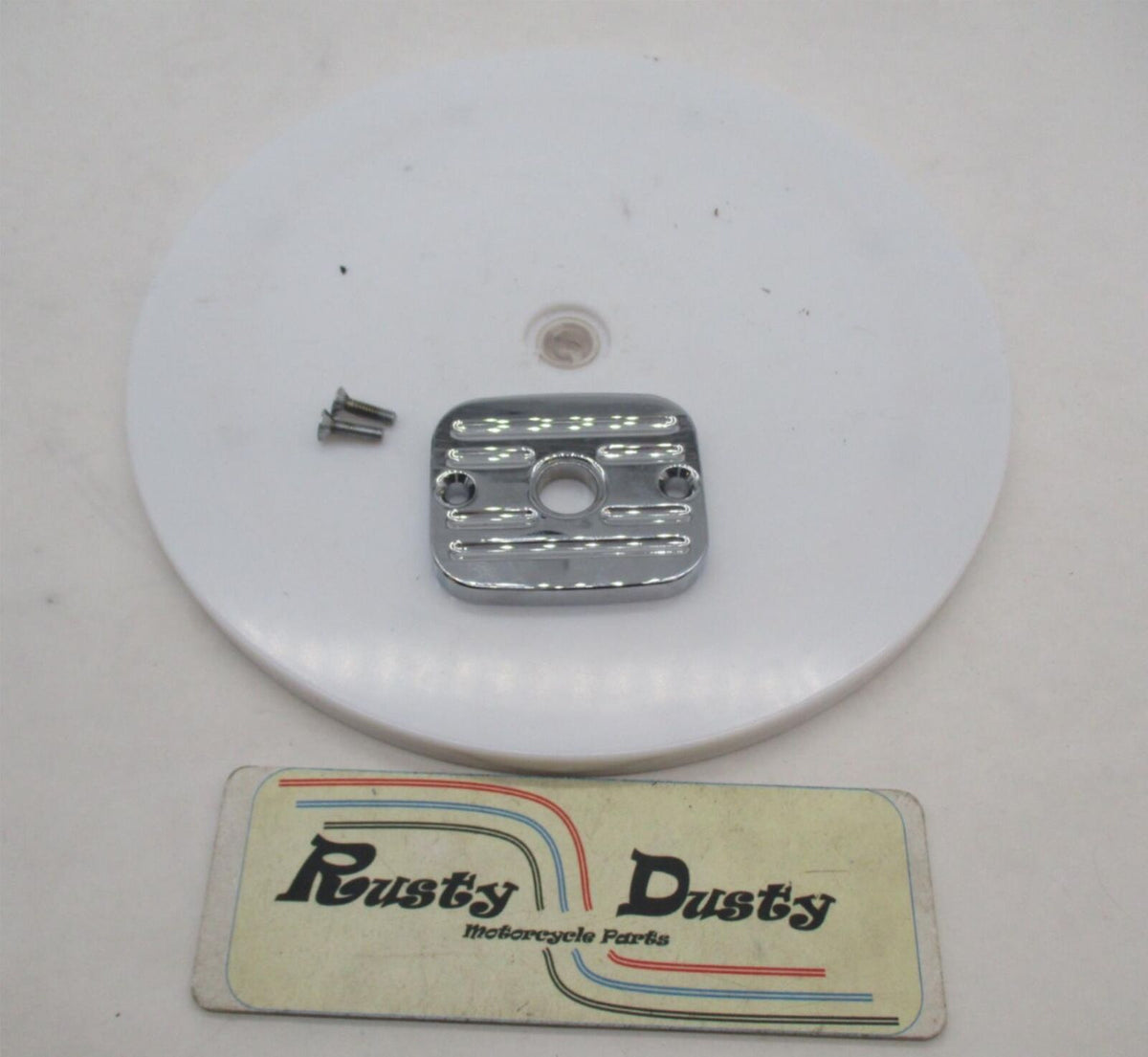 Harley Davidson Grooved Slotted Chrome Brake Master Cylinder Top Cover ...
