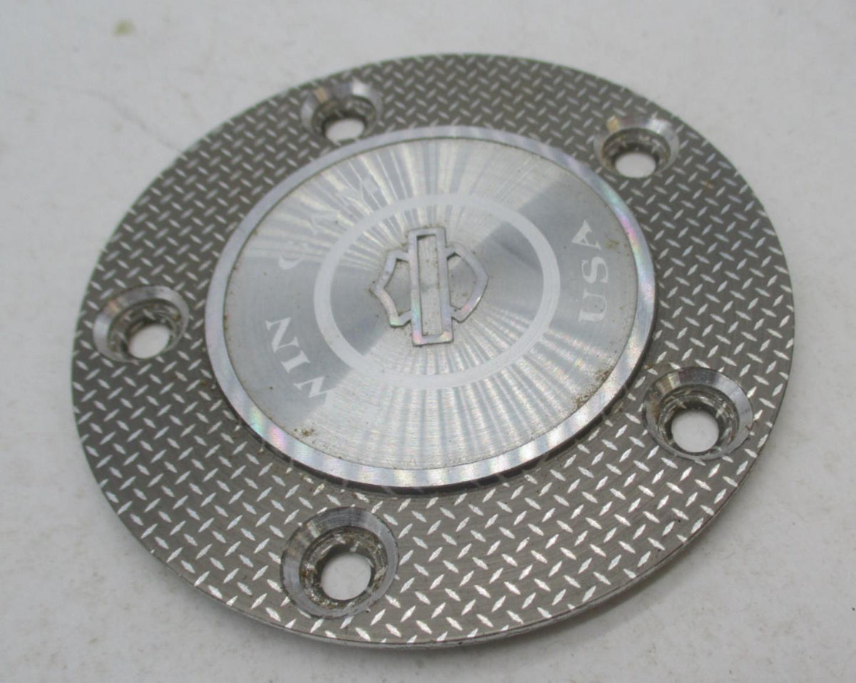 Harley Davidson Genuine Twin Cam Timing Plate Cover Diamond Plate Patt ...