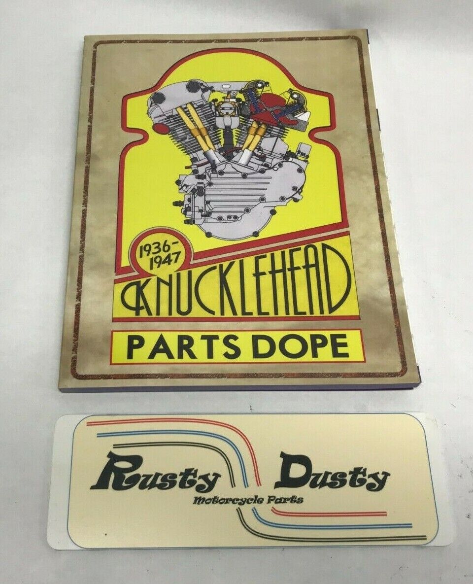 1936-1947 KNUCKLEHEAD PARTS DOPE Motorcycle Dealership Catalog Referen ...