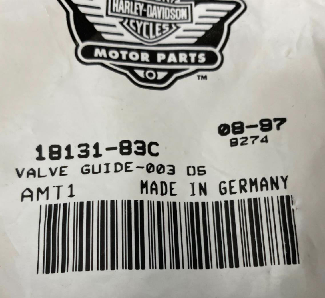 Harley Davidson Genuine Valve Guide 003 18131-83C| Rusty Dusty Parts