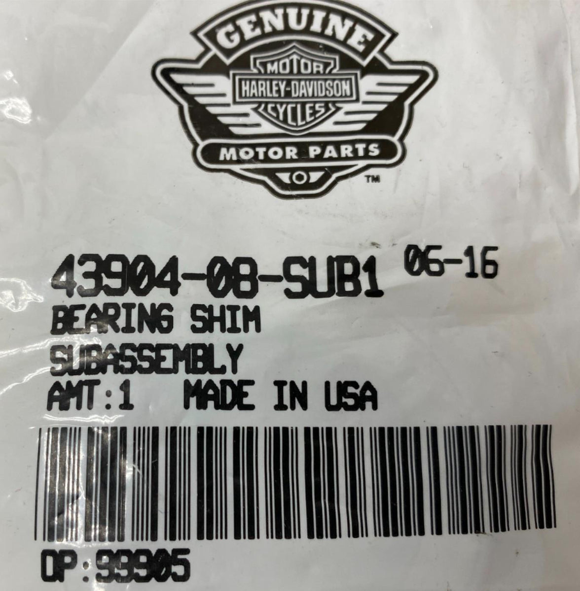 Harley Davidson Genuine Bearing Shim 43904-08-SUB1| Rusty Dusty Parts