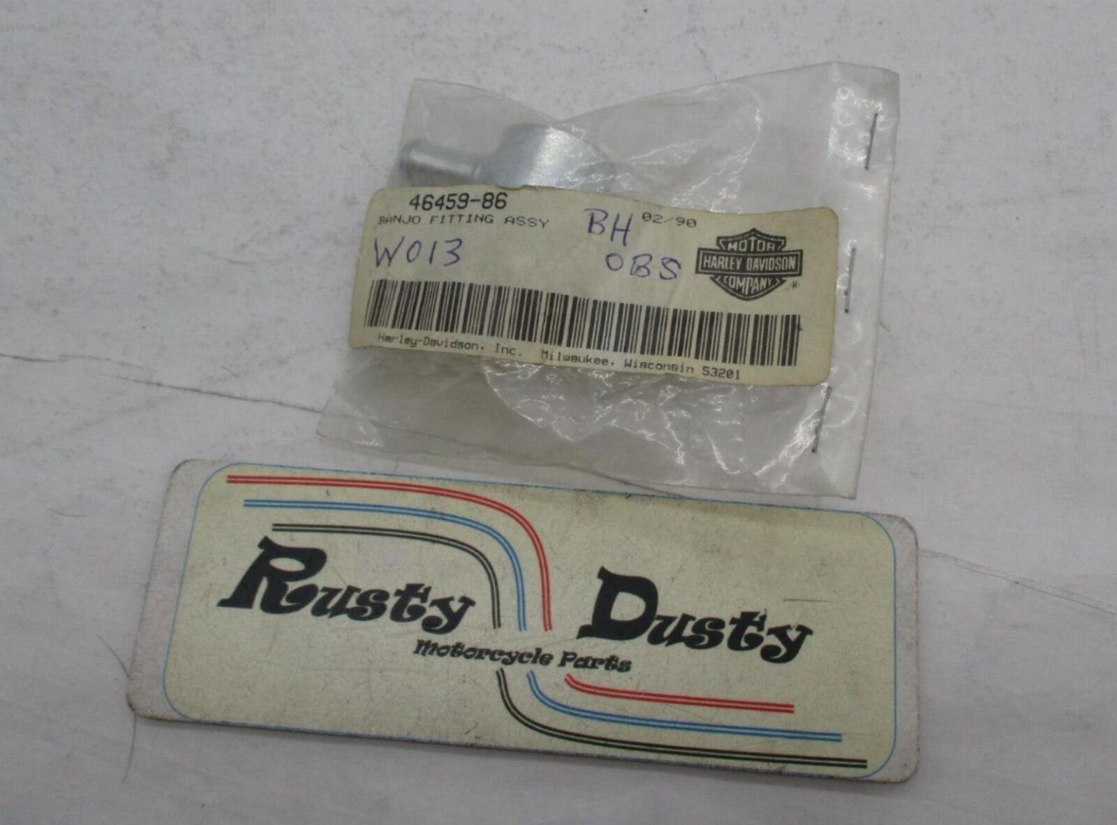 Harley Davidson Genuine NOS Brake Banjo Fitting Assembly 46459-86 ...