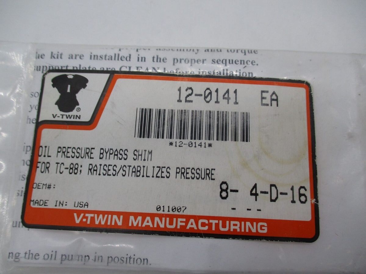 Harley Davidson V-Twin Oil Pump Pressure Bypass Shim 12-0141| Rusty ...