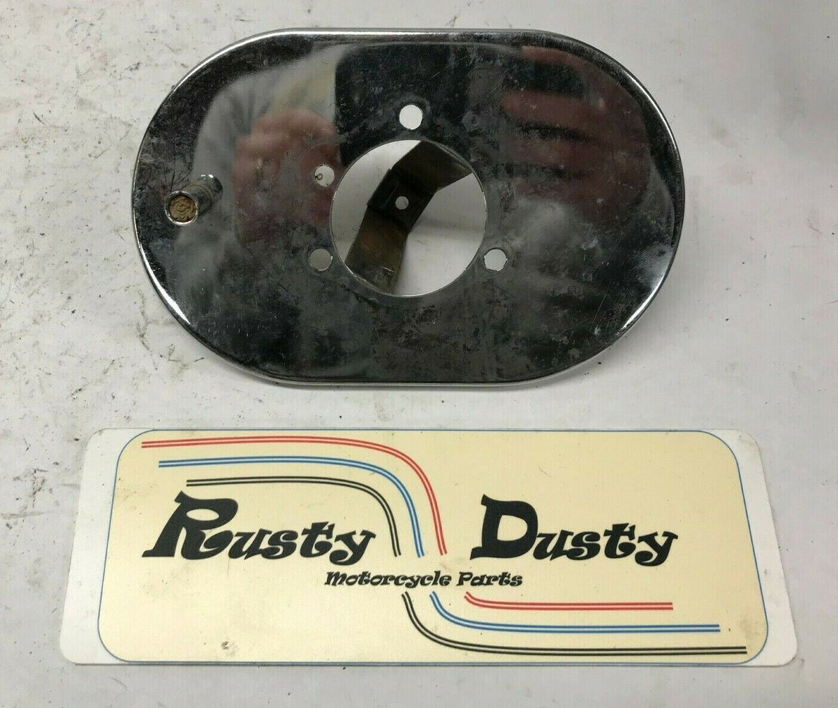 Harley Air Cleaner Backing Plate Bendix Ironhead Shovelhead Bobber Cho ...