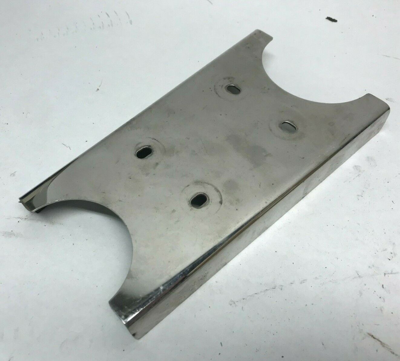 Harley fuel gas tank housing console speedo dash Base Plate Bracket Ch ...