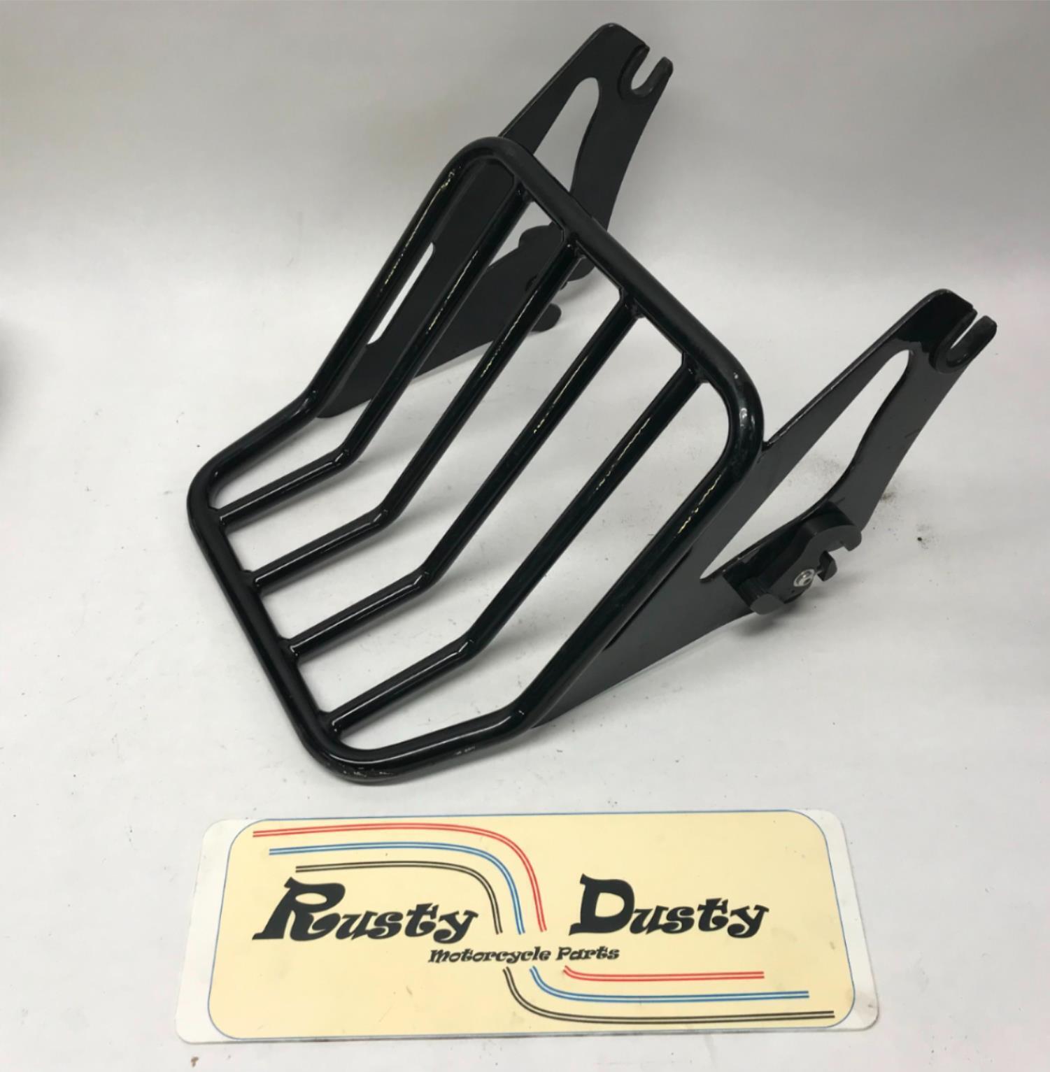 Harley Touring Quick Release Luggage Rack ElectraGlide RoadKing Black ...