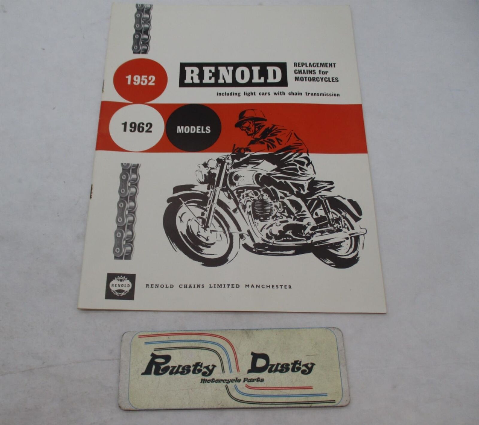 Vintage Renold 1952 -1962 Motorcycle Replacement Chains Catalog Book ...