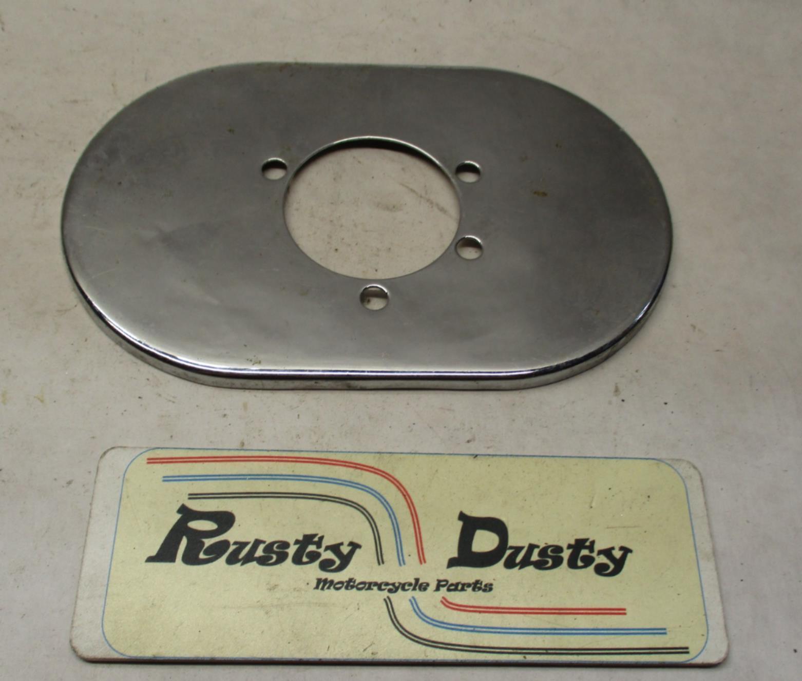 Harley Davidson Chrome Oval Bendix Carb Backing Plate – Rusty Dusty Parts