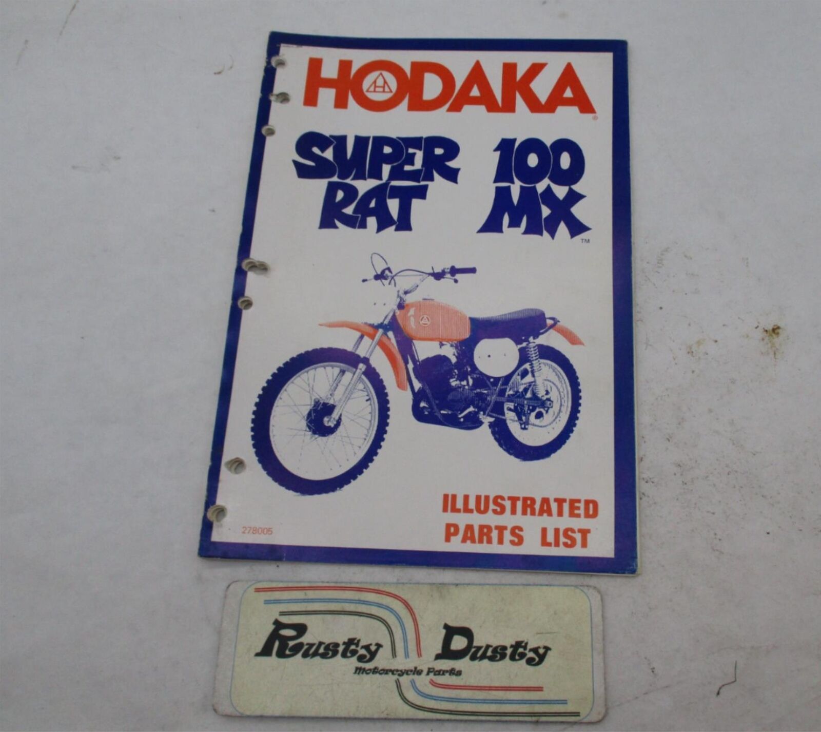 Vintage Original Hodaka Super 100 Rat MX Illustrated Parts List 278005 ...