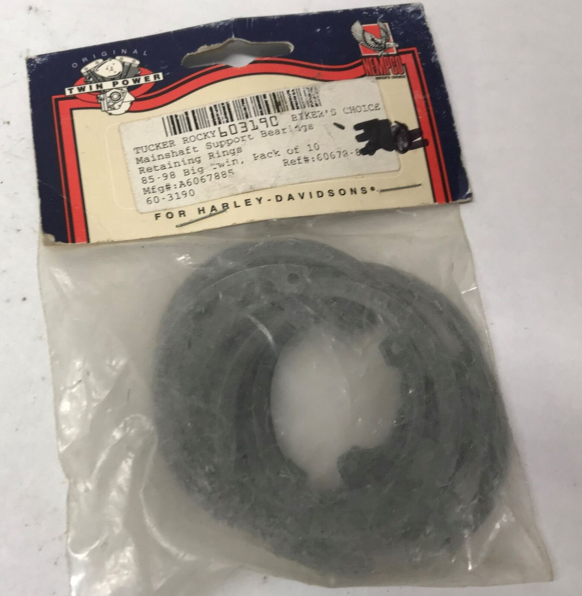 Harley Big Twin 85-98 Mainshaft Support bearings Retaining Rings| Rusty ...