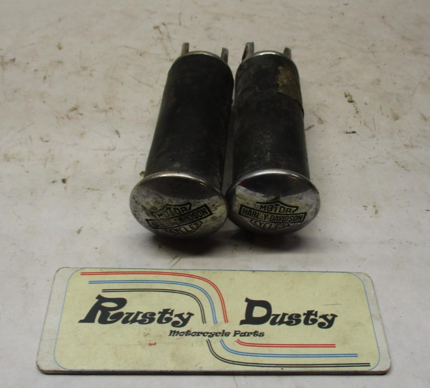 Harley-Davidson Foot Pegs Round Sportster Dyna Softail Bar Shield Logo ...